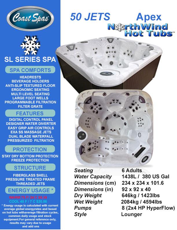 NW Apex Spec Sheet | MP Paradise Pools