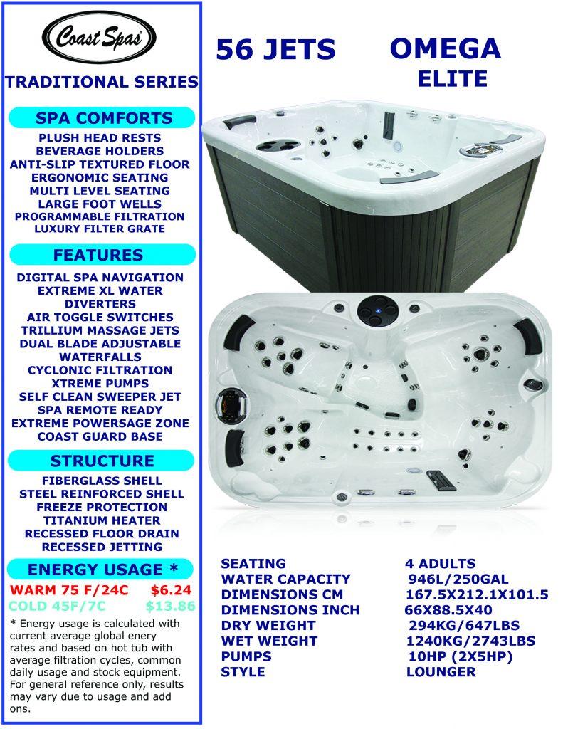 Omega Elite Spec Sheet | MP Paradise Pools