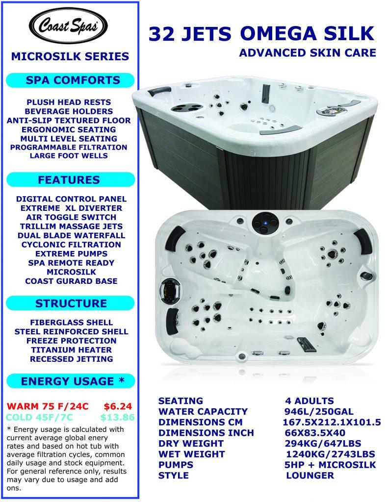 Omega Silk Spec Sheet | MP Paradise Pools