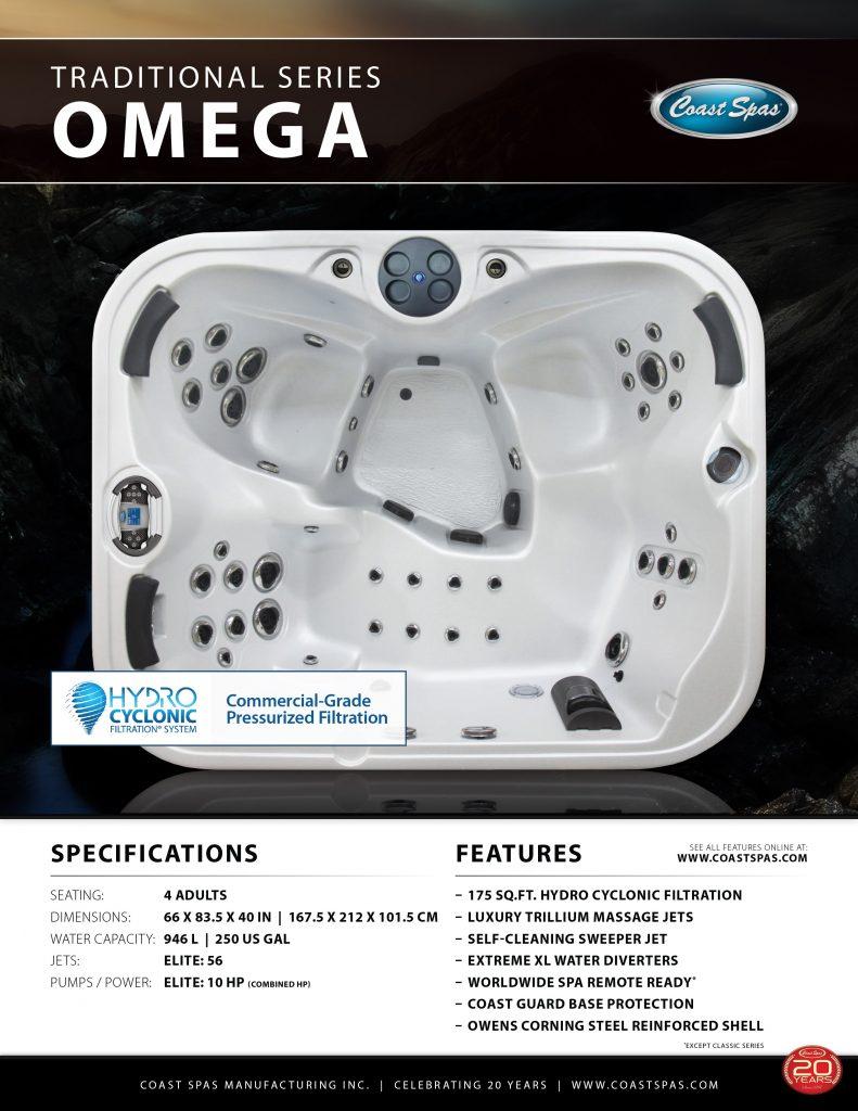 Omega Spec Sheet | MP Paradise Pools