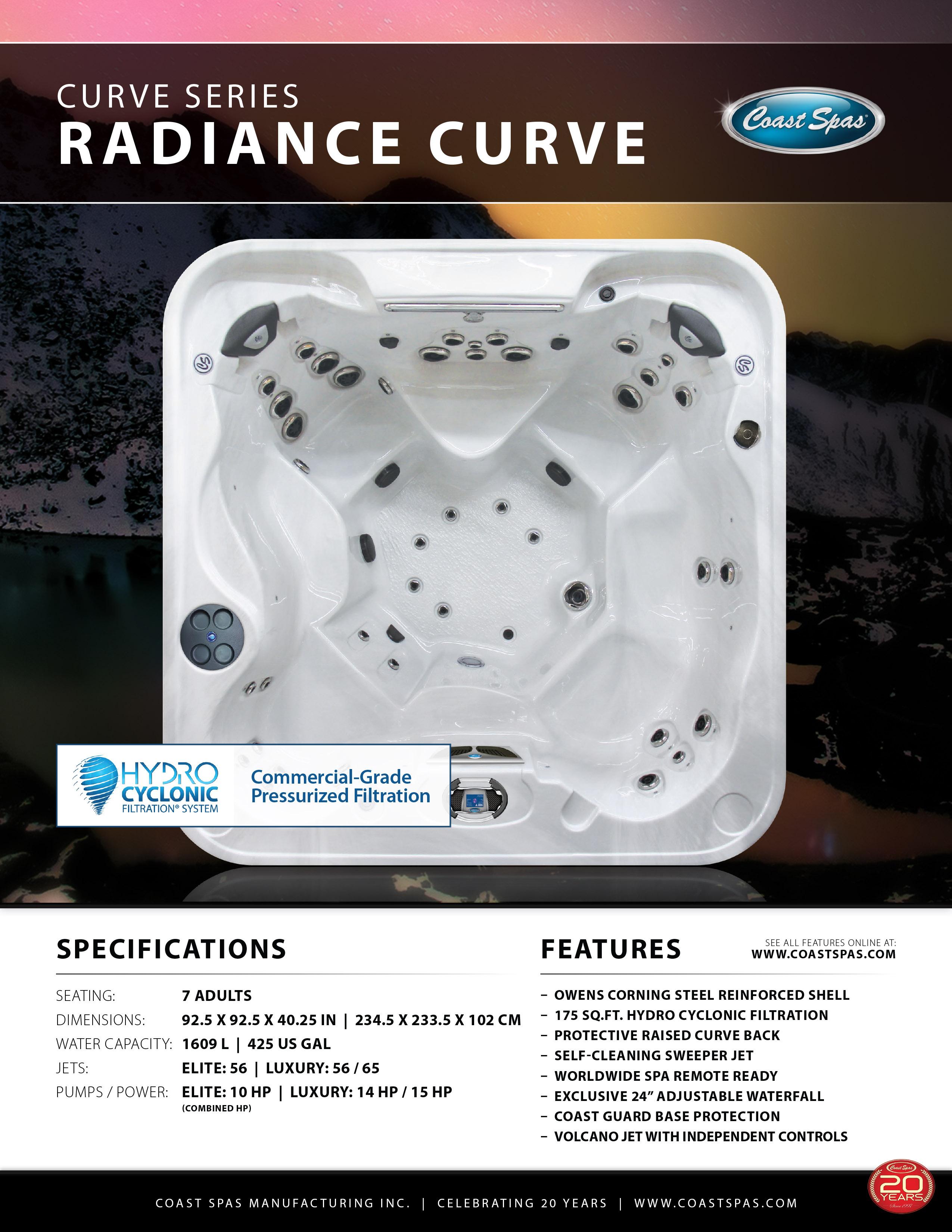 Radiance Curve Spa | MP Paradise Pools