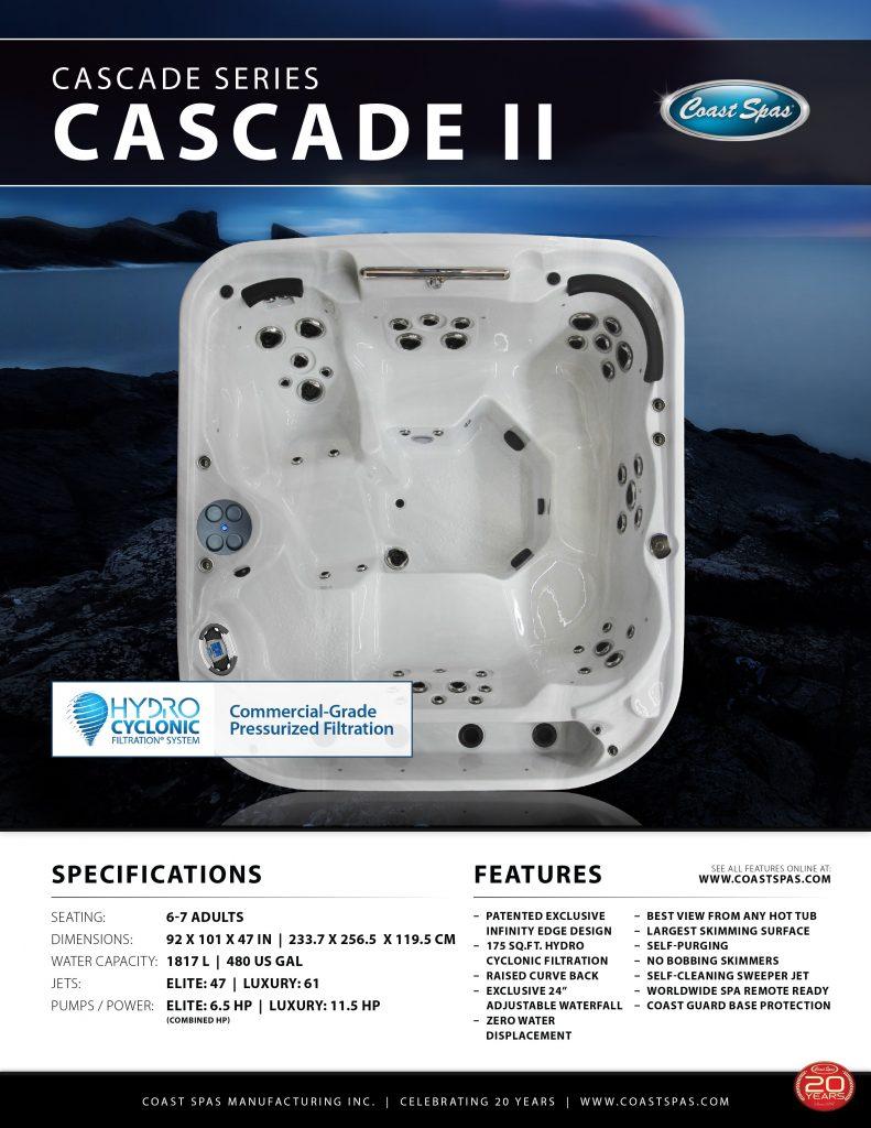 Cascade II Spa | MP Paradise Pools