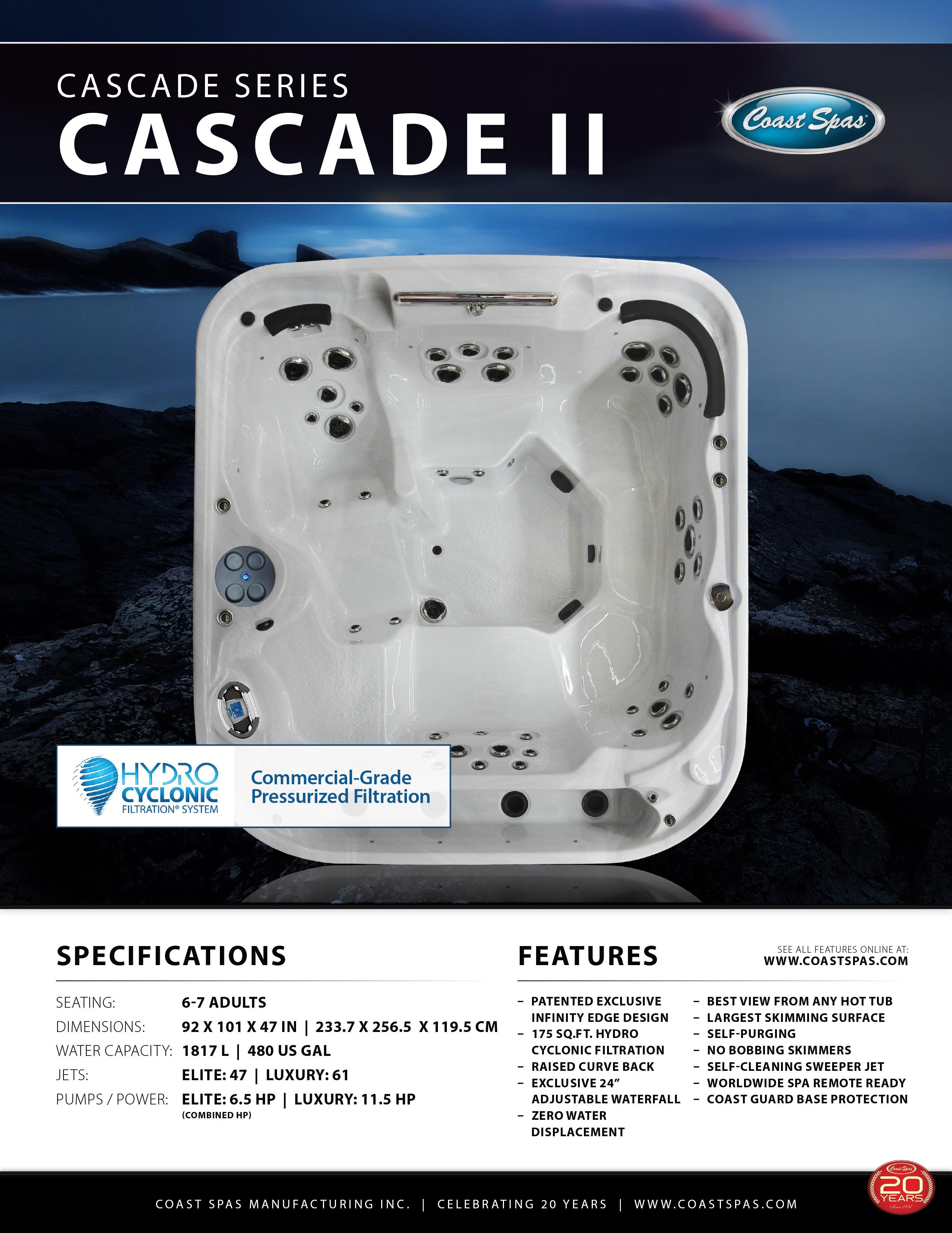 Cascade II Spa | MP Paradise Pools