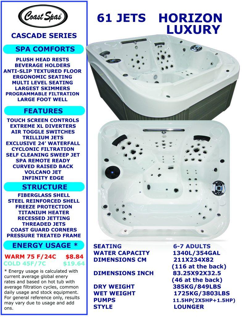 Horizon Luxury Spec Sheet | MP Paradise Pools