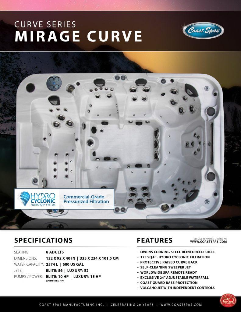 Mirage Curve Spa | MP Paradise Pools