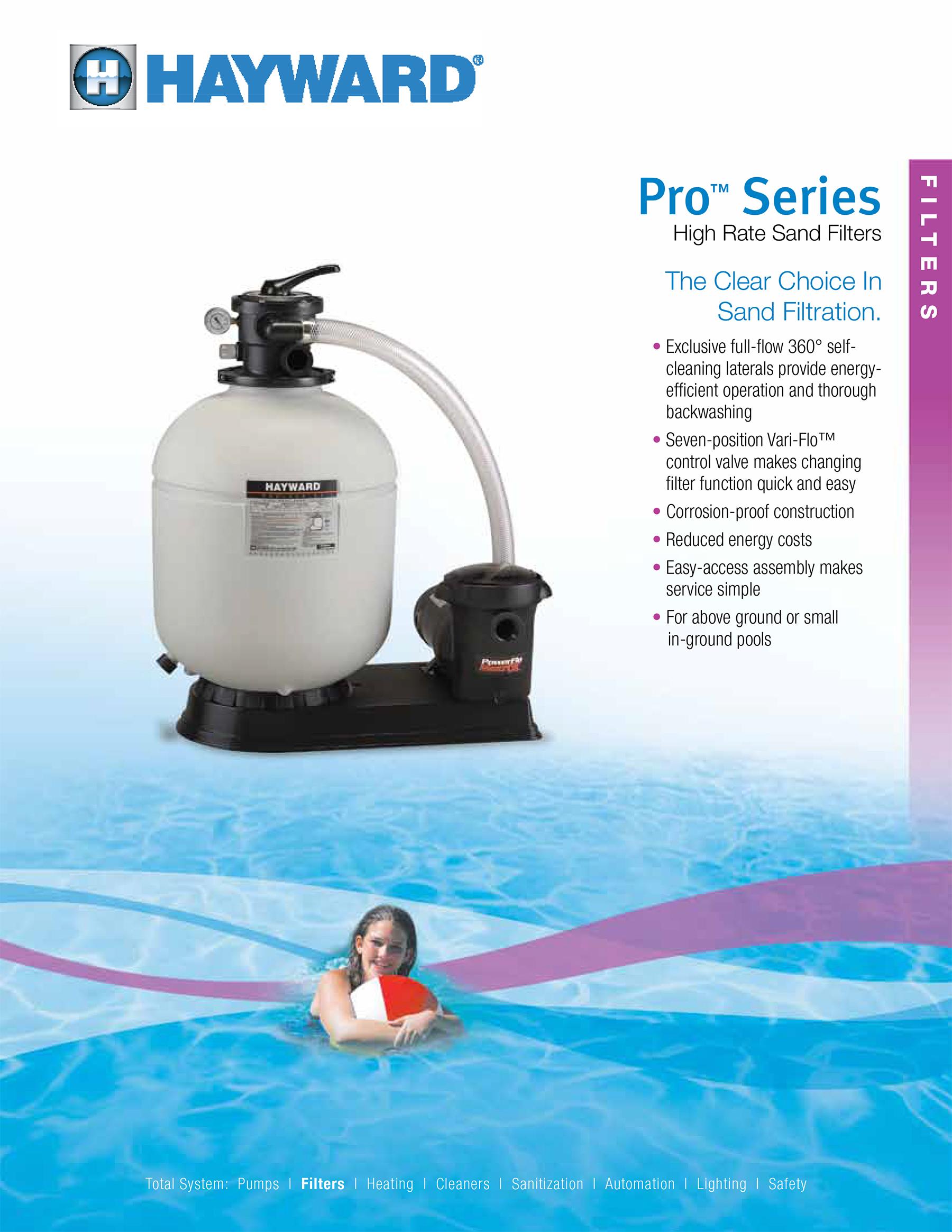 Pro Series High Rate Sand Filters (LITPROABG10) | MP Paradise Pools